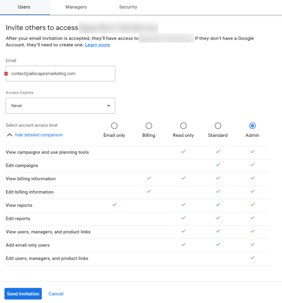 Onboarding: Google Ads - All Scapes Marketing